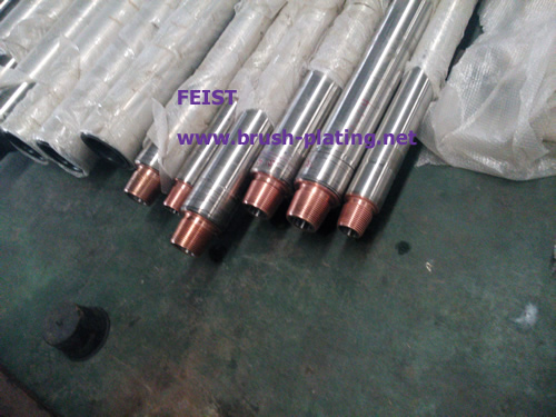 Brush Plating Copper on oil pipe thread_Brush Plating Copper ( alkaline ...